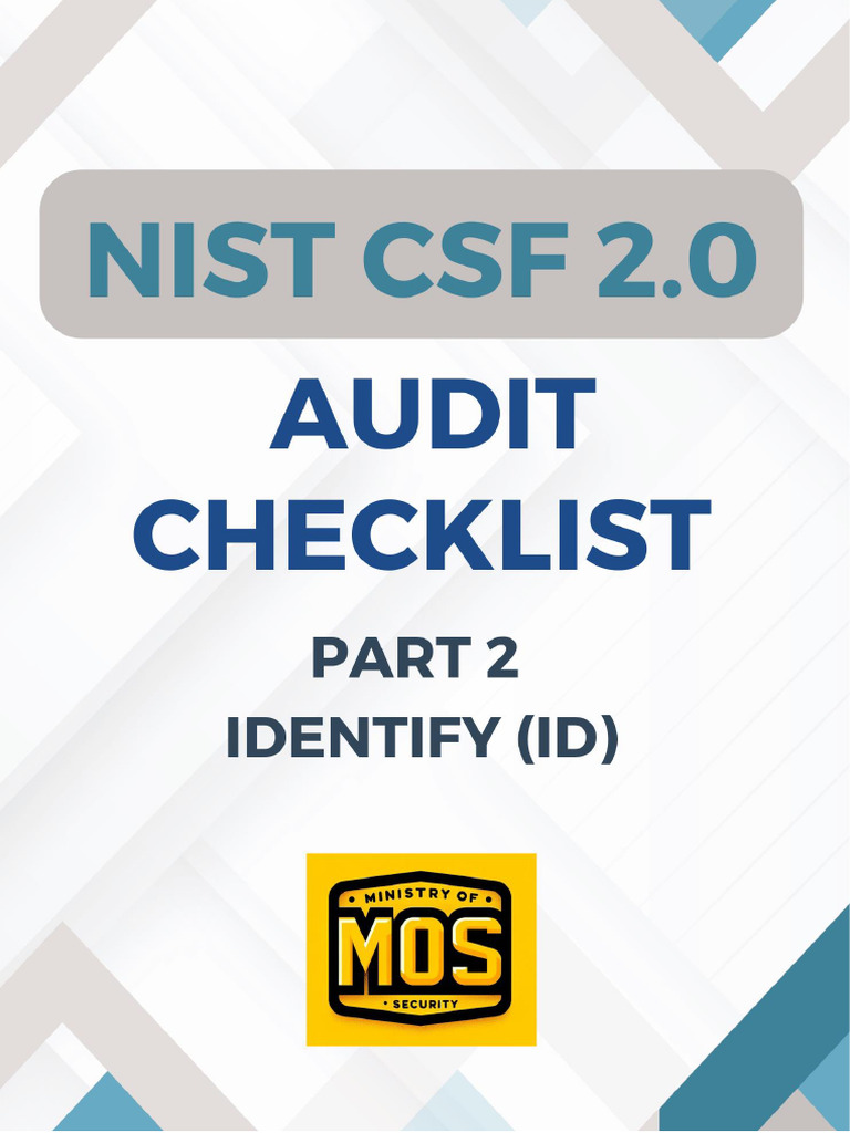 NIST CSF 2 0 Audit Checklist Part 2 Identify ID 1716467086 | PDF ...