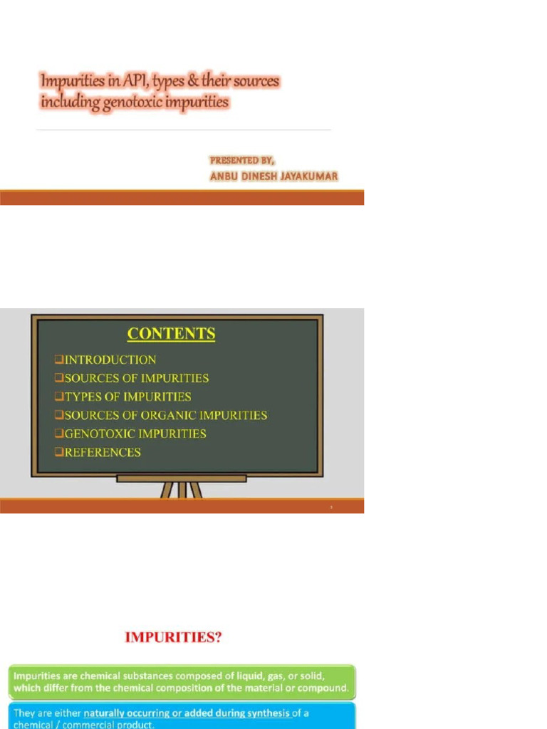 Impurities in API | PDF