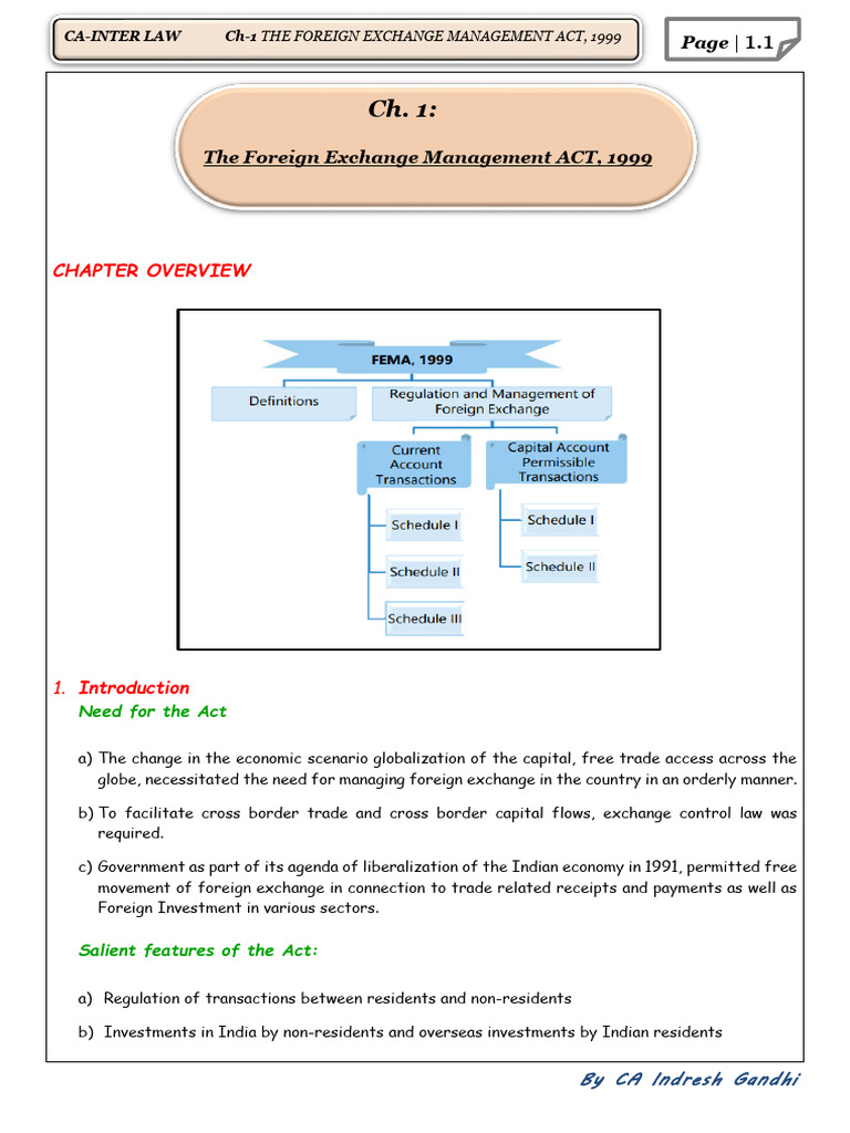FEMA Notes Early Bird - IGSIR | PDF | Reserve Bank Of India | Banks