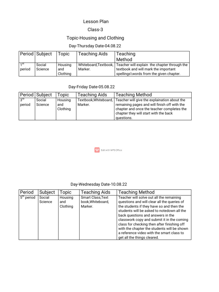 Social Science Class 3 Housing N Clothing | PDF