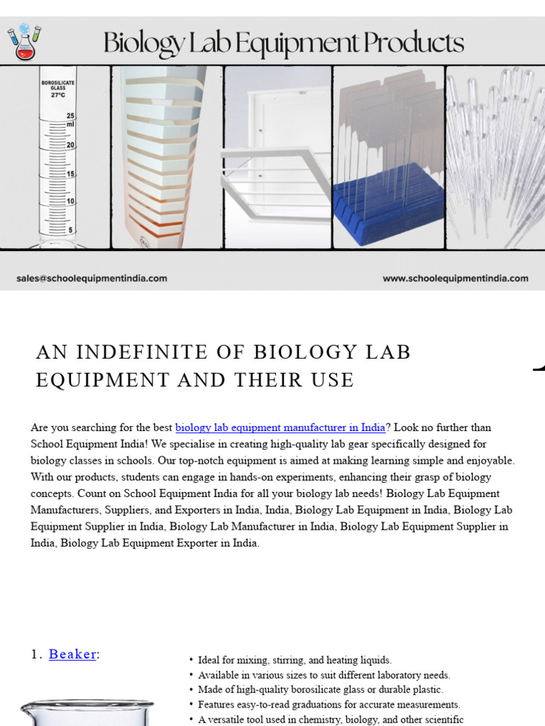 An Indefinite of Biology Lab Equipment and Their Use | PDF ...