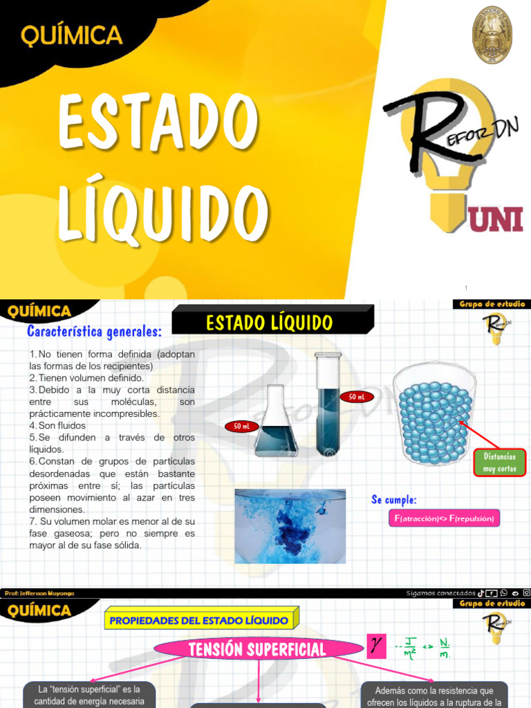 Estado Líquido | PDF | Líquidos | Vapor de agua