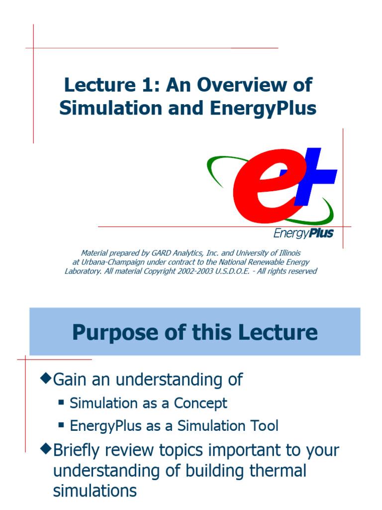 Lecture 01 Simulation Overview | Download Free PDF | Simulation | Heat