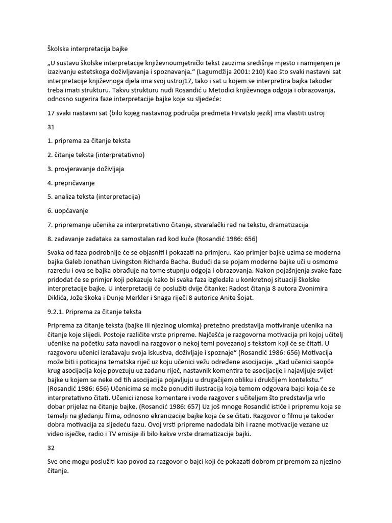 ŠK Interpretacija Bajke | PDF