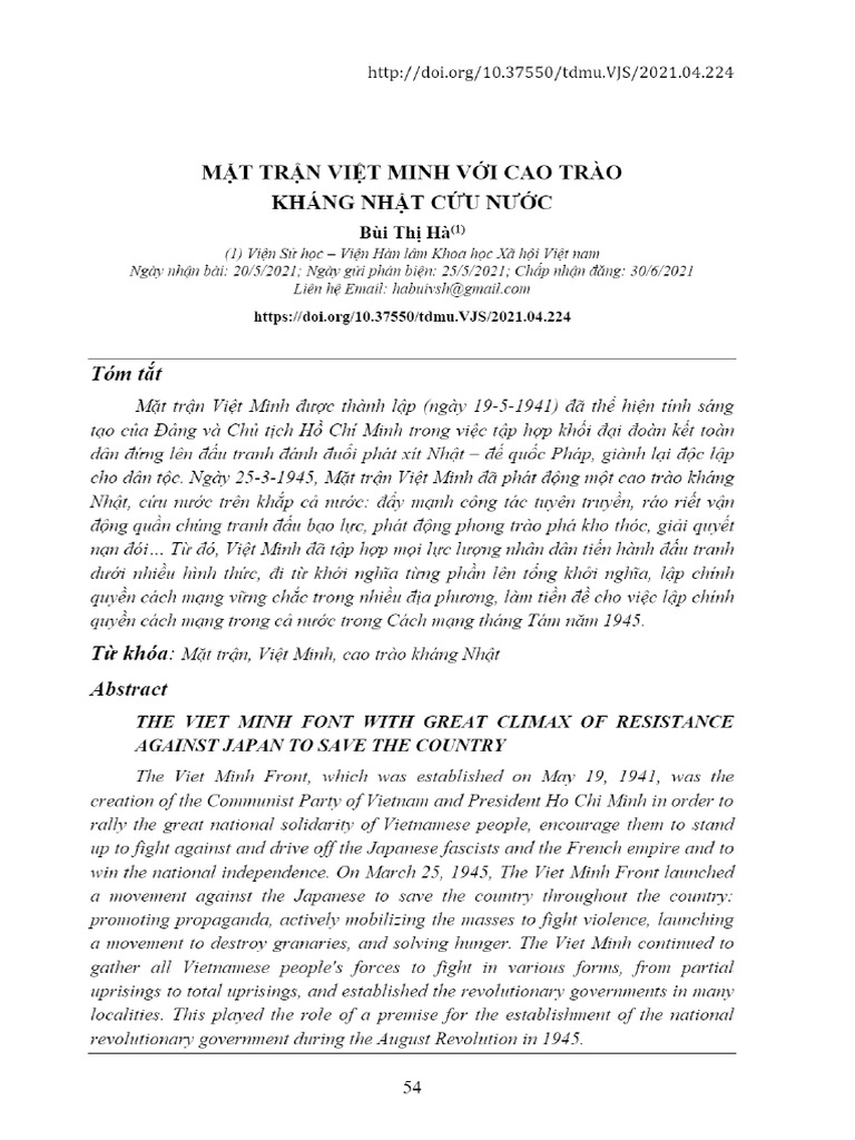 mặt trận việt minh | PDF