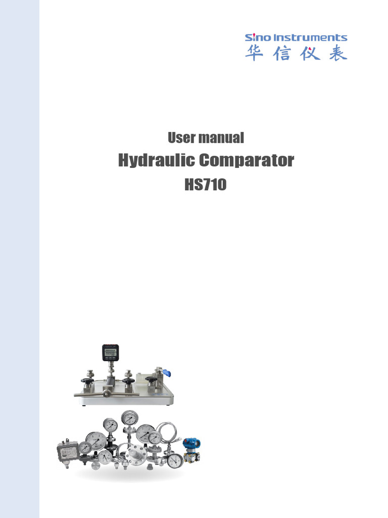 HS710 | PDF | Calibration | Valve