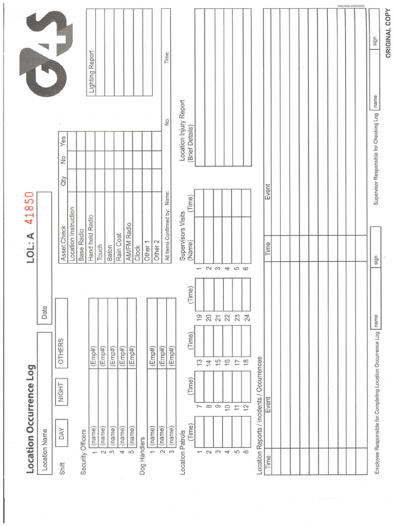 Log Book A4 Blank Sheet | PDF