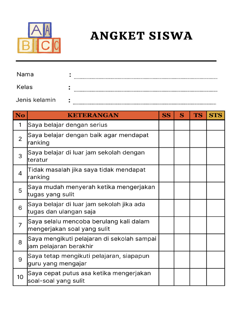 Angket Siswa | PDF