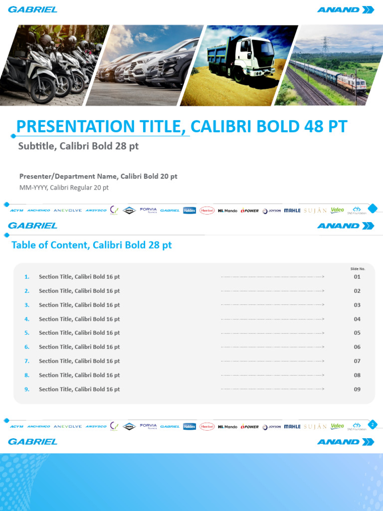 Presentation Title, Calibri Bold 48 PT | PDF | Typography | Text