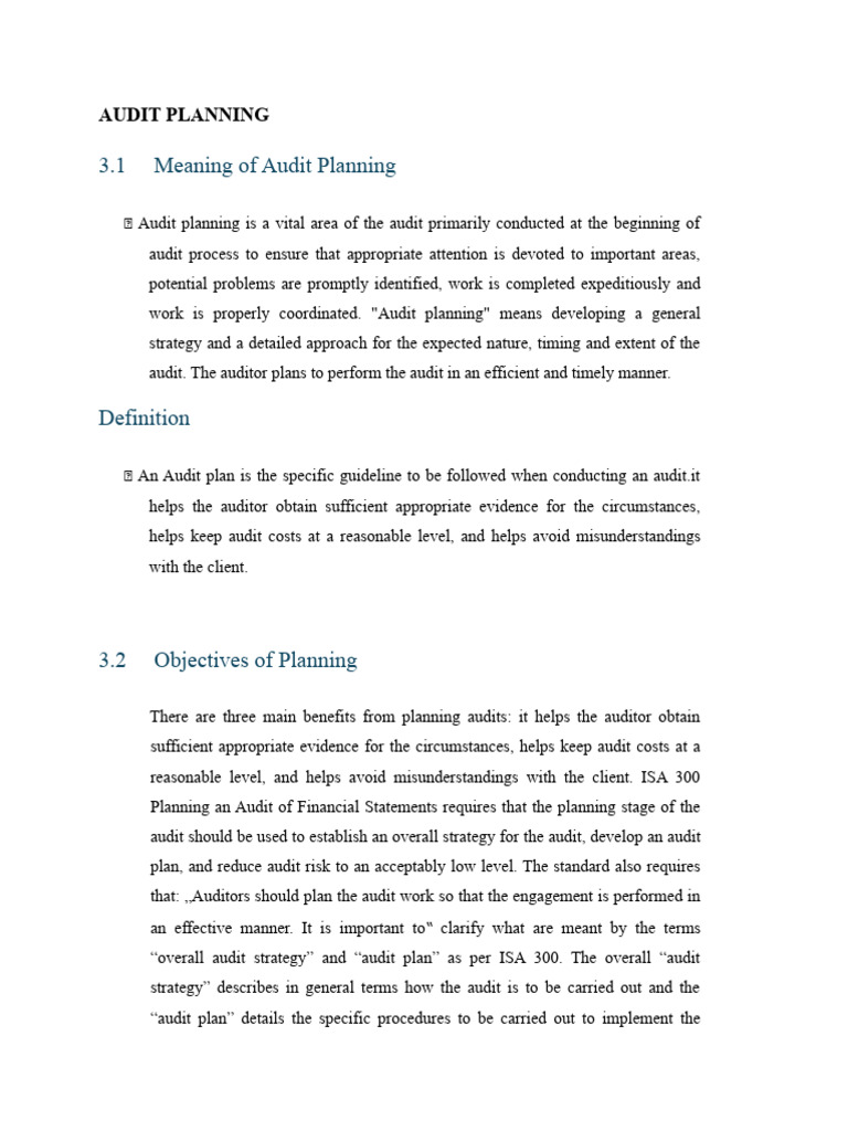 2.A Statutory Audit of Bank Chapter 2 Audit Planning & Provisions Relating To Audit | PDF ...