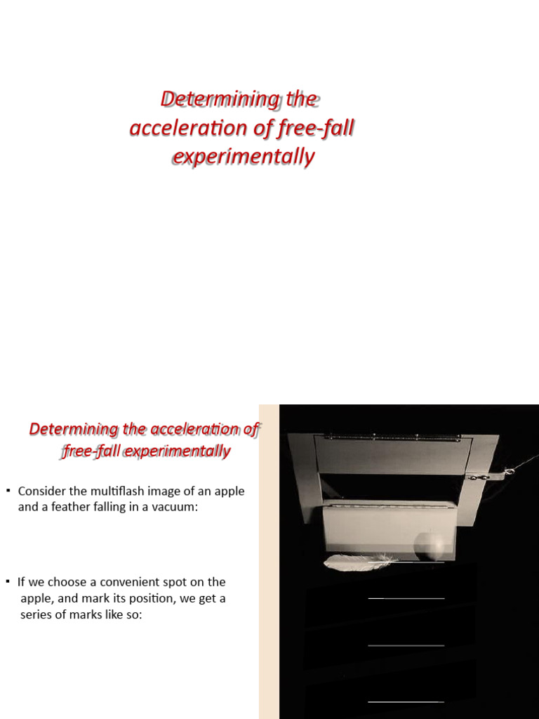 Determining The Acceleration of Free Fall | PDF | Drag (Physics ...