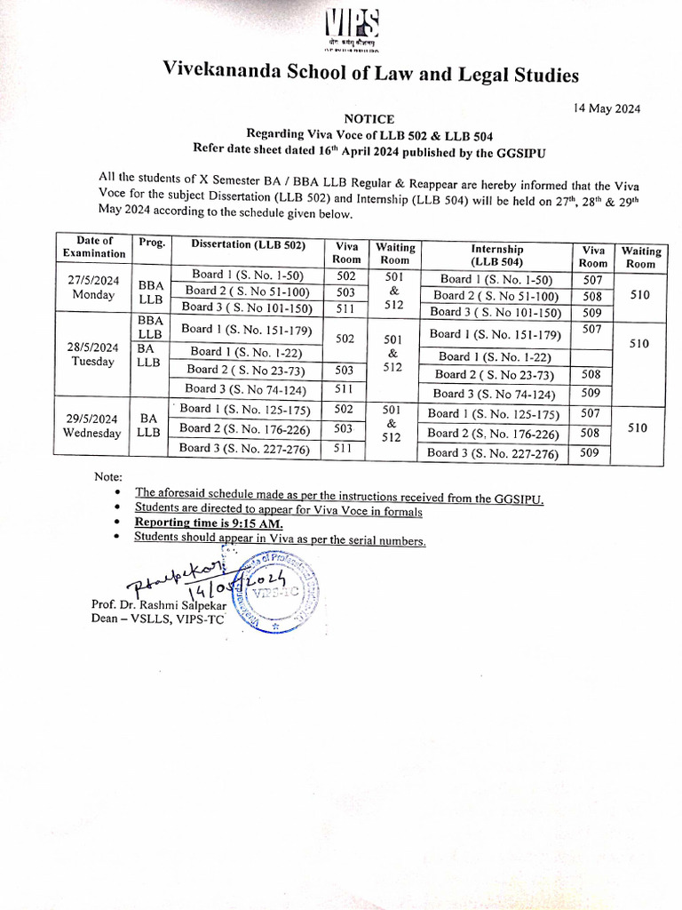 BBA LLB and BA LLB Enrollment List | PDF