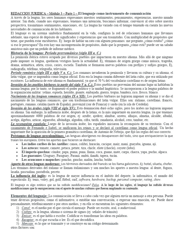 REDACCION JURIDICA Módulo 3 parte 1 a 4 completo | PDF | Falacia | Comunicación