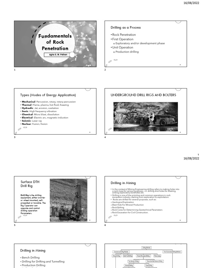Rock Penetration and Drilling Techniques | PDF | Drilling Rig | Drilling