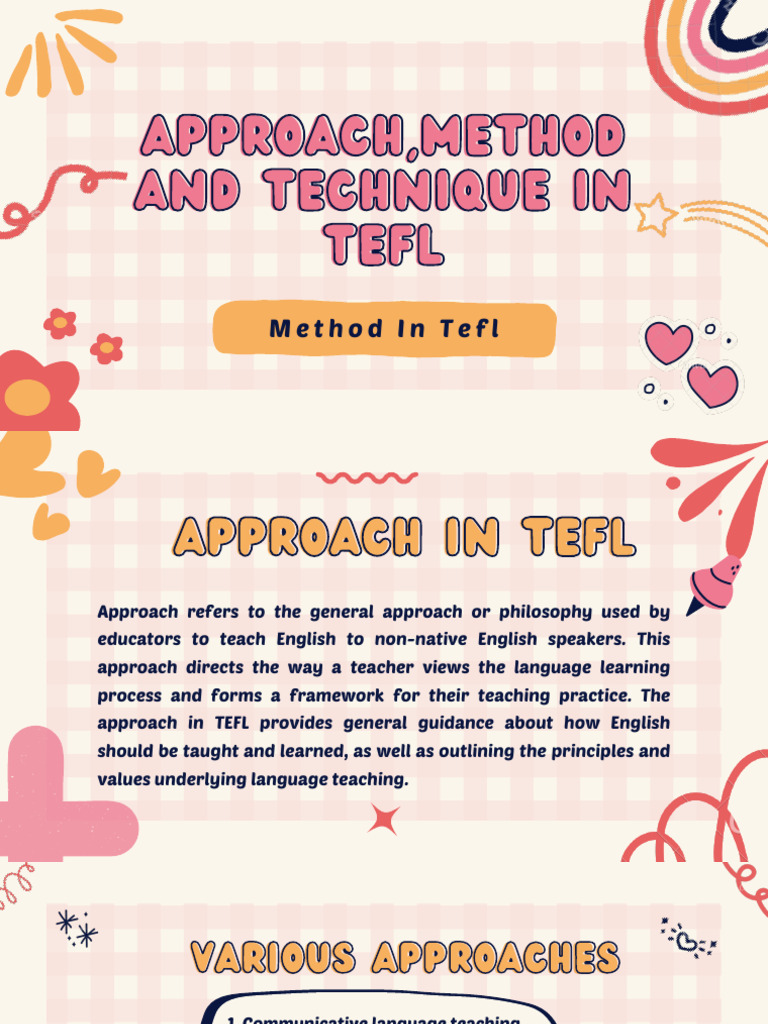 Approach,method and technique in tefl | PDF