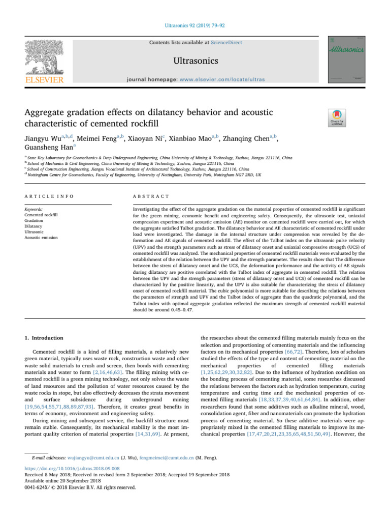Aggregate Gradation Effects On Dilatancy Behavior and Acoustic ...
