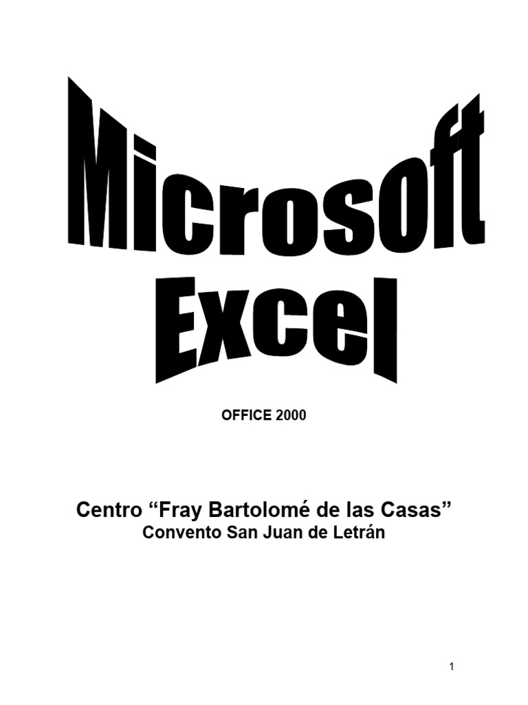 Folleto Excel2000 | PDF | Hoja de cálculo | Microsoft Excel