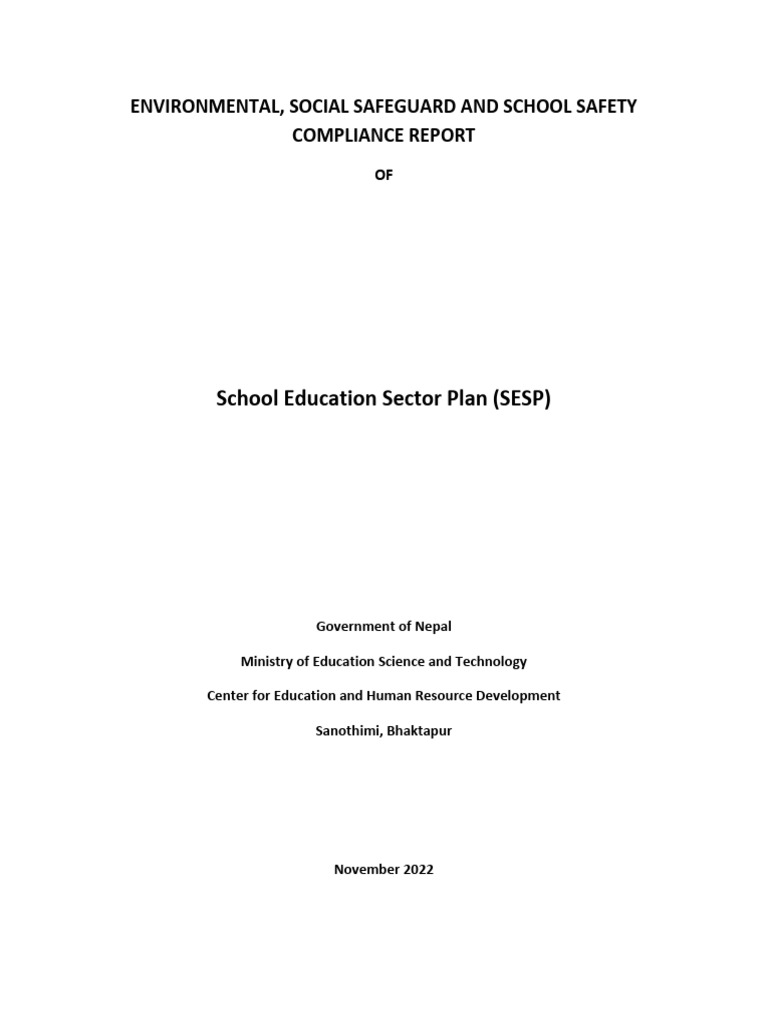 Nepal School Safety Report | PDF | Disaster Risk Reduction | Emergency ...