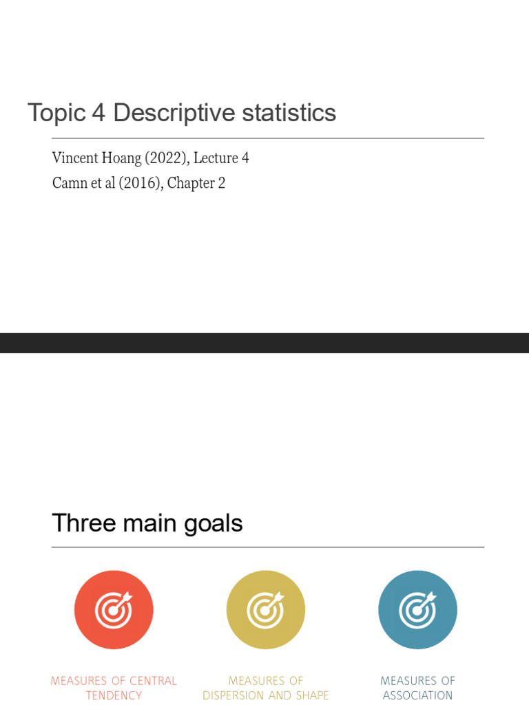 Topic 4 Descriptive Statistics | PDF | Statistical Analysis | Teaching ...