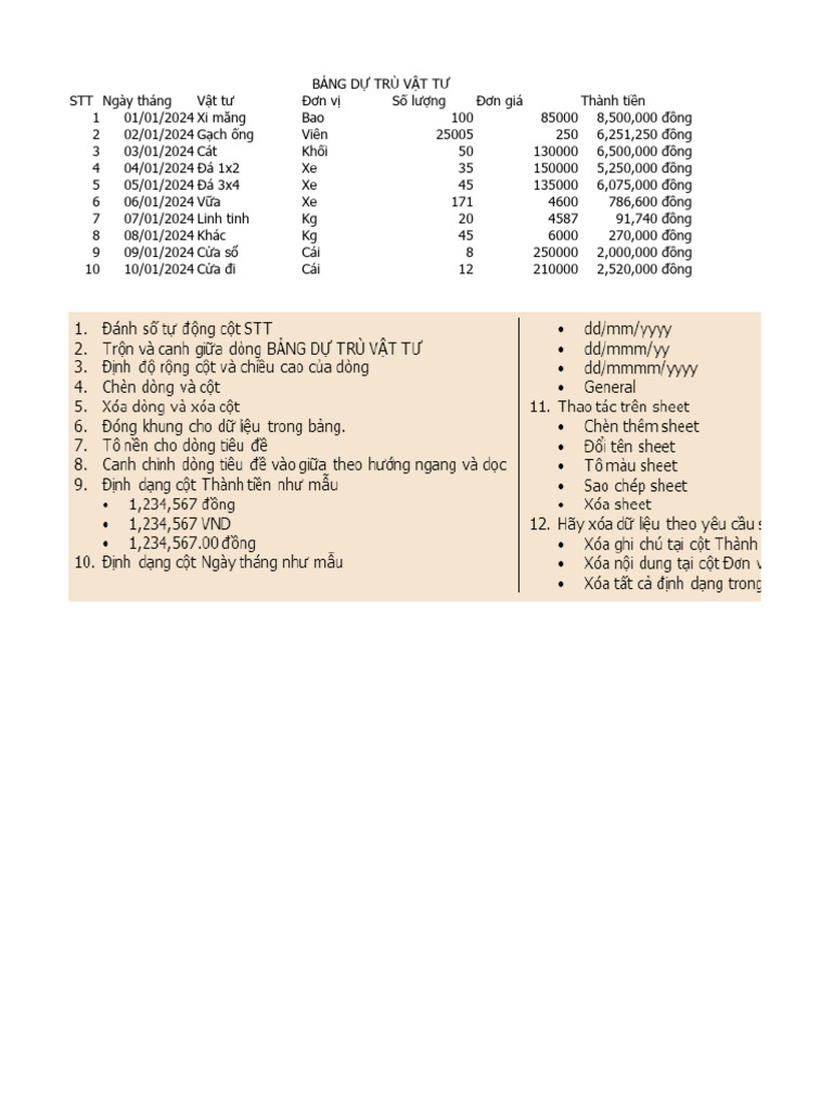 Du Lieu Hoc Excel 12-5 | PDF