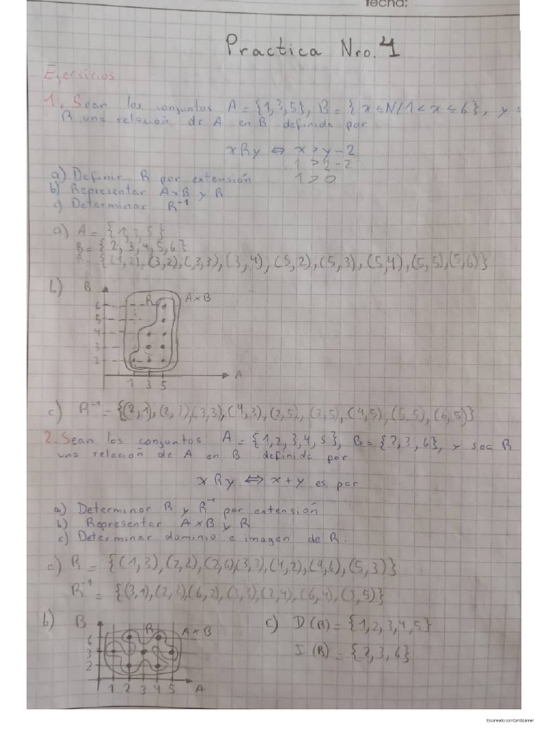 Práctica #4 Álgebra 1 | PDF