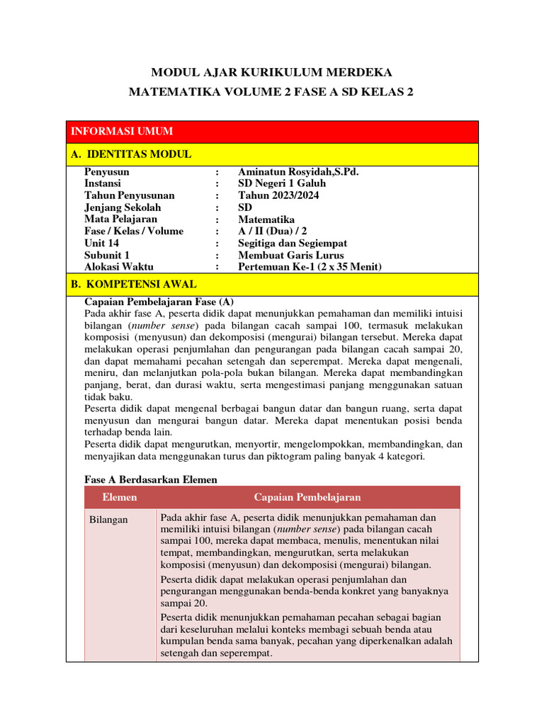 modul observasi kelas 2 fix | PDF