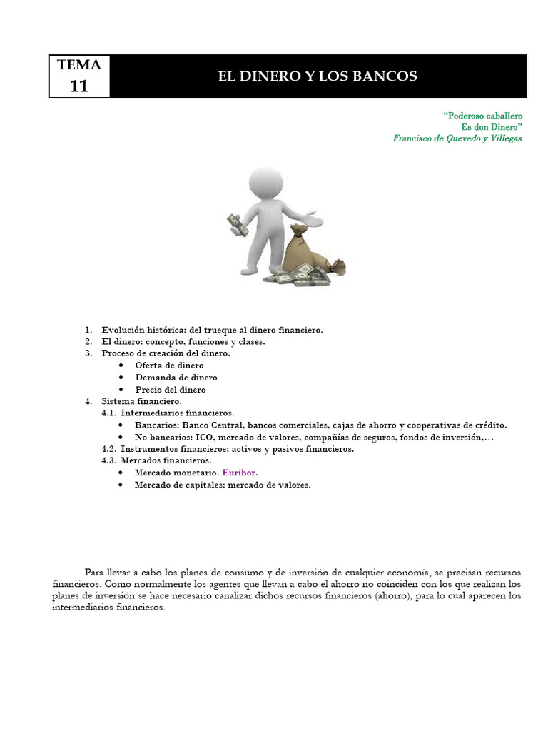 Evolución del Dinero y Sistema Financiero | PDF | Dinero | Bancos