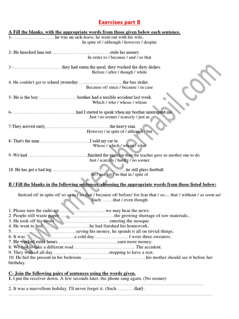 Exercises B Pdf 