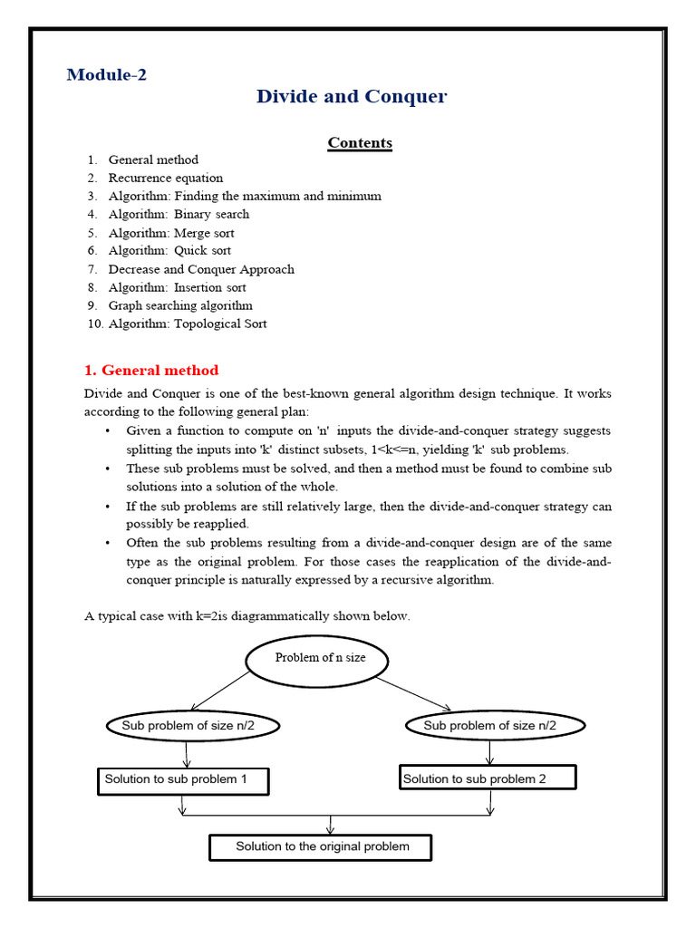DAA Module - 2 | PDF | Vertex (Graph Theory) | Applied Mathematics DAA Module - 2 | PDF | Vertex (Graph Theory) | Applied Mathematics