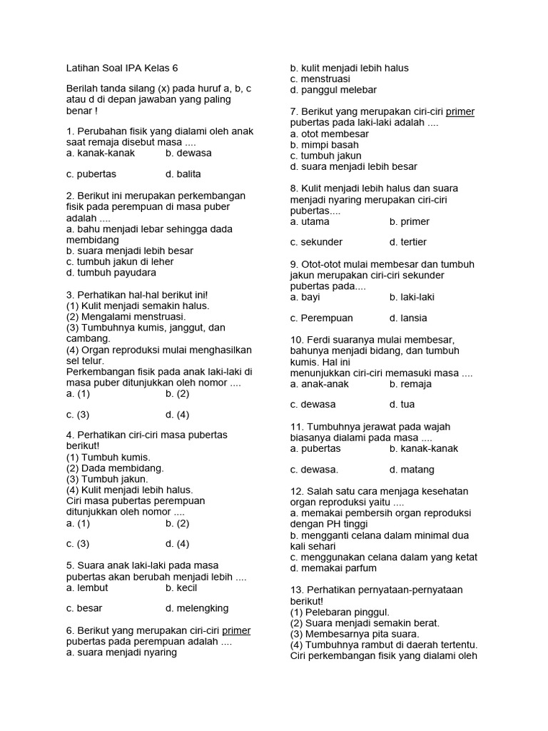 IPA Kelas 6 | PDF