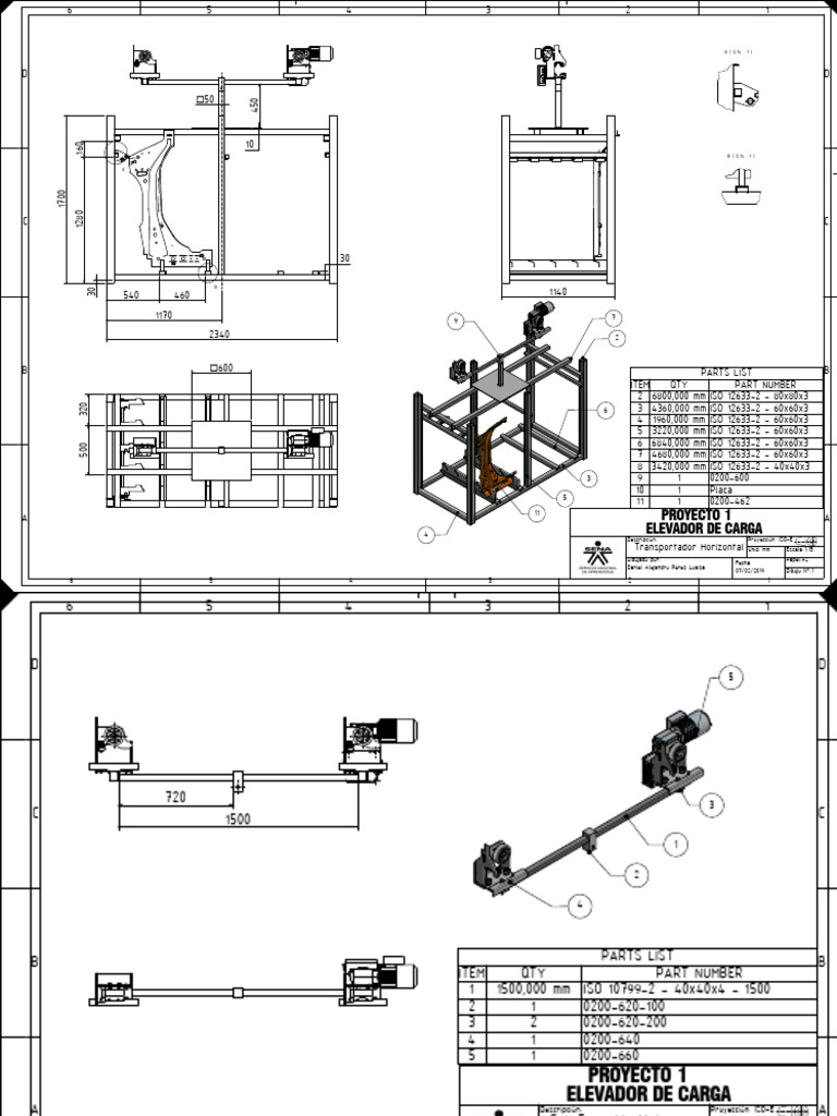 PROYECTO ELEVADOR DE CARGA | PDF