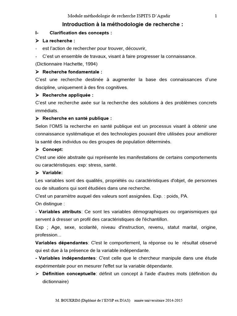 Méthodologie de recherche en soins infirmiers | PDF | Échantillonnage ...