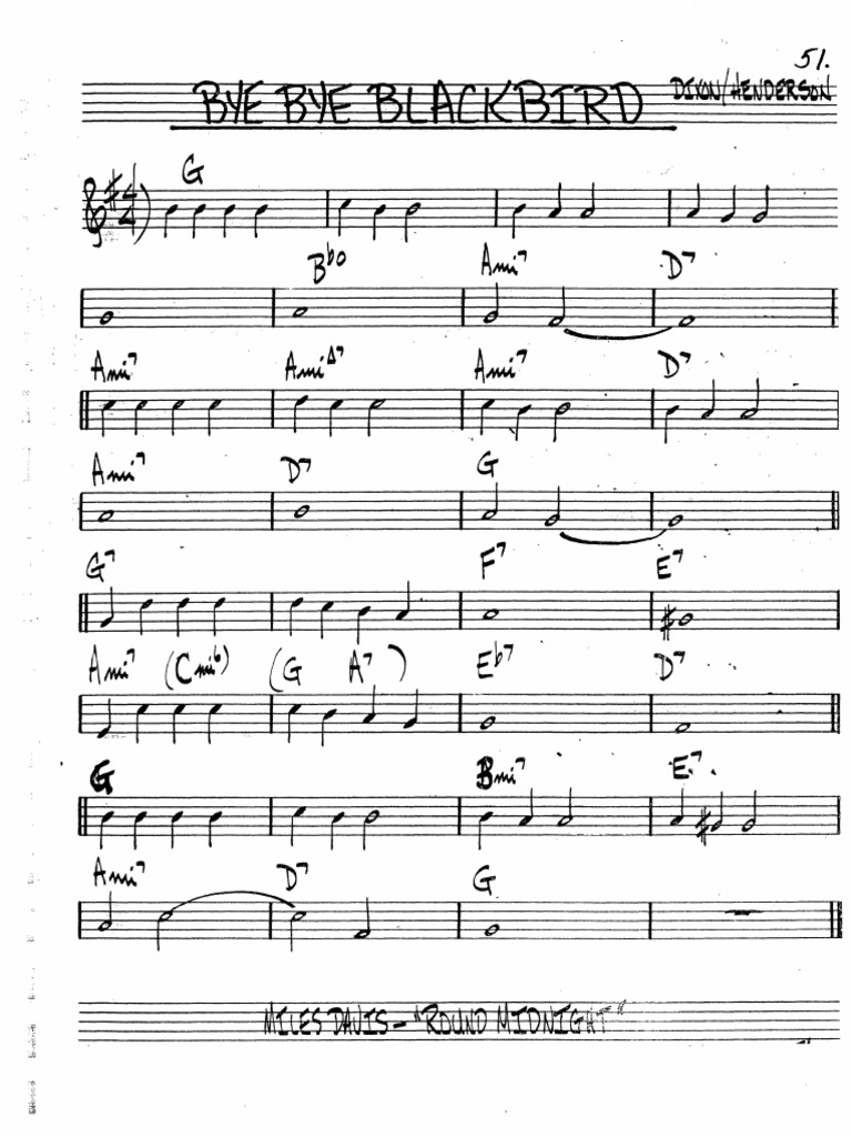 Bye Bye Blackbird | PDF