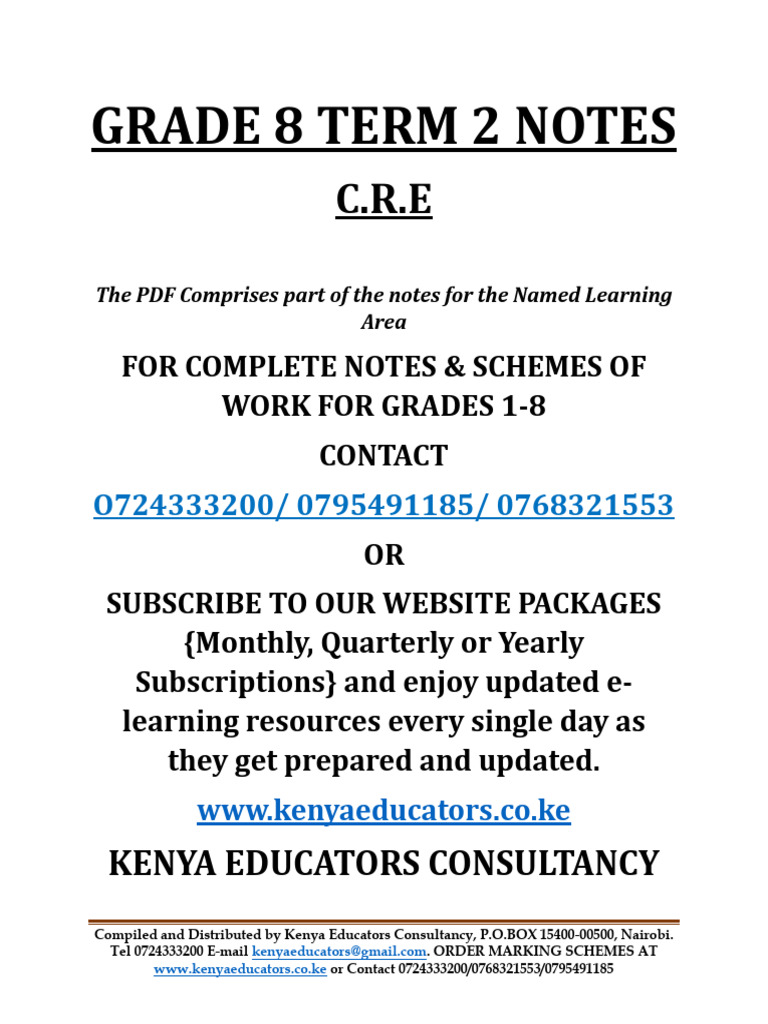 g8 Cre Term 2 Notes Sample | PDF | Jesus | Pharisees