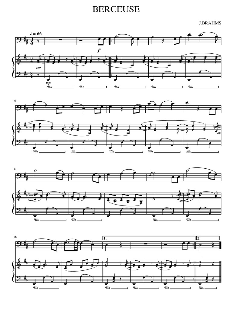 BRAHMS Berceuse | PDF
