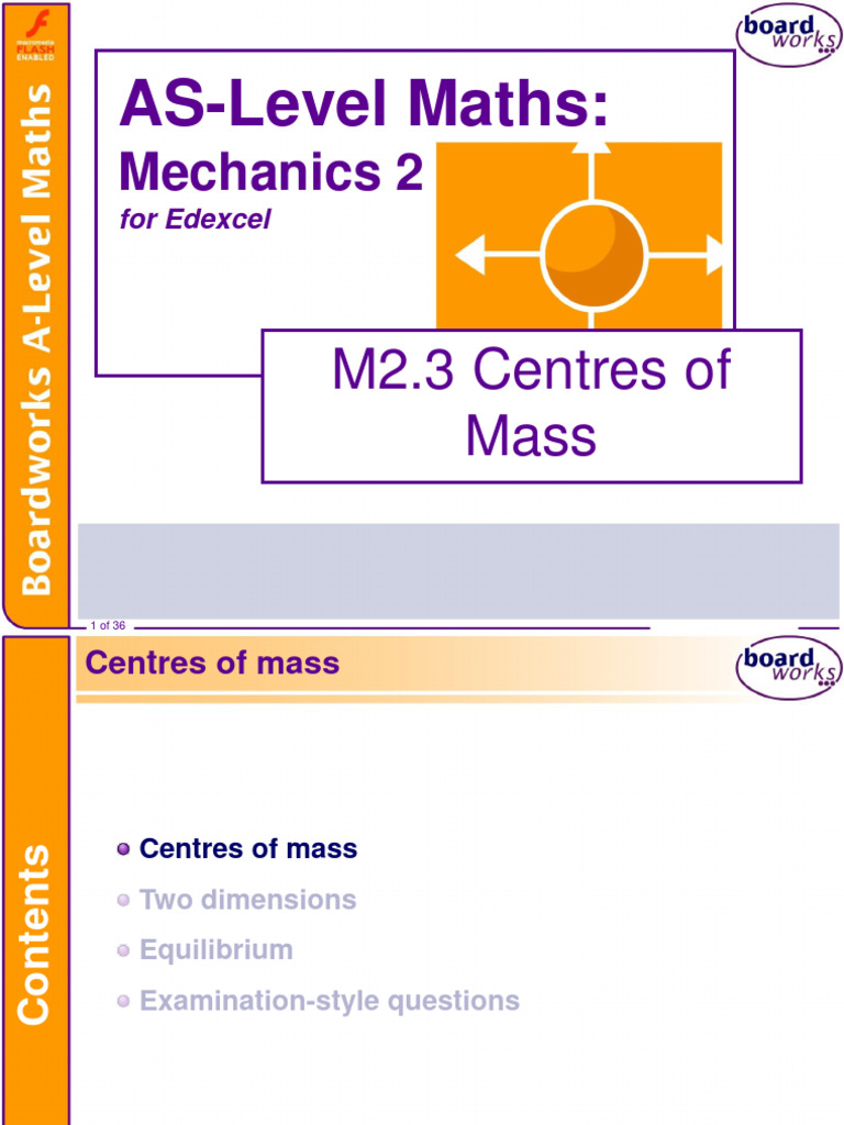 3 Centre of Mass | PDF | Center Of Mass | Area