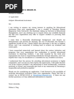 Solicitation Letter For Graduation | PDF