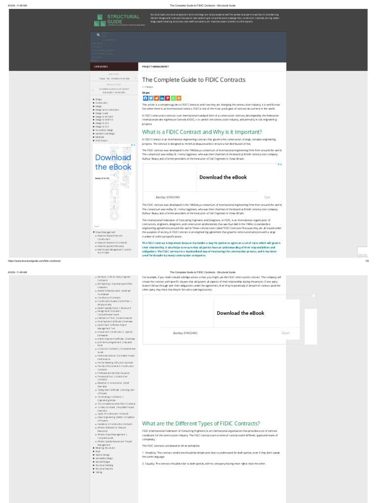 The Complete Guide To FIDIC Contracts - Structural Guide | PDF ...
