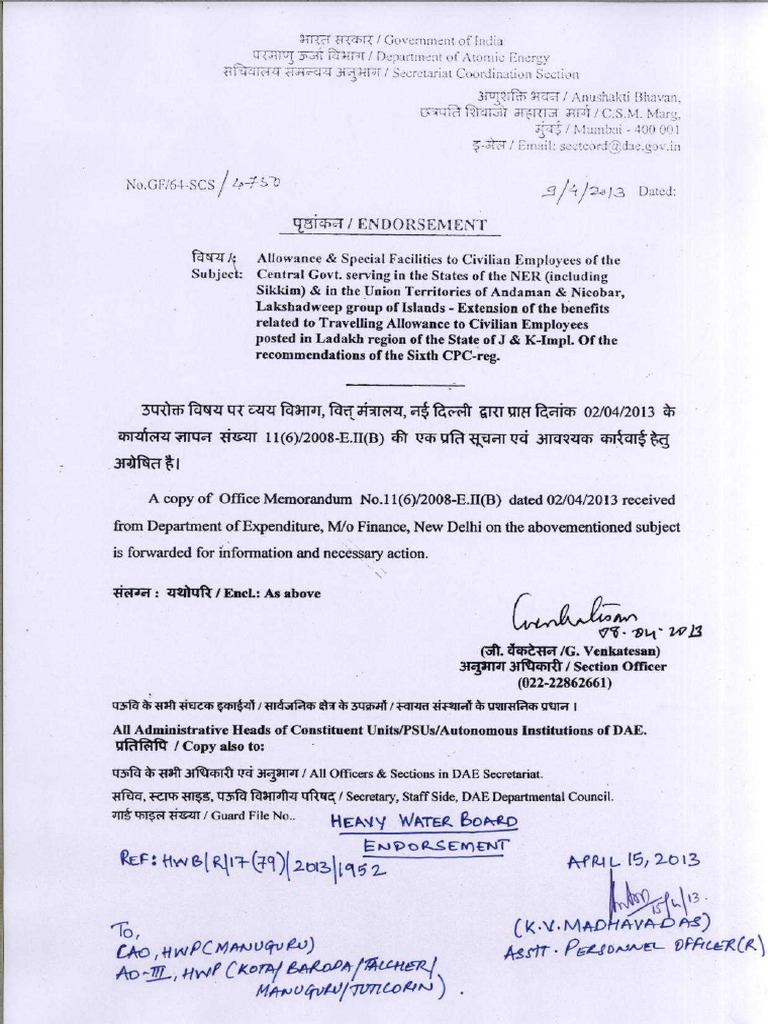 Govt. Allowances for Ladakh Employees | PDF | Public Administration ...