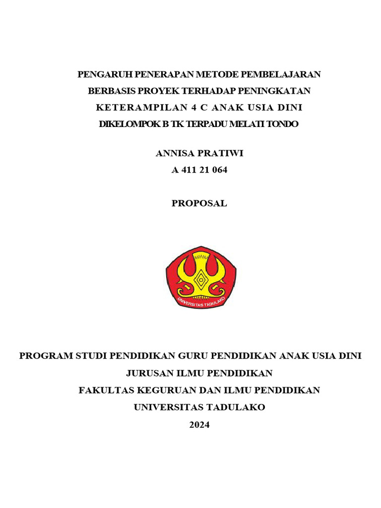 Metode Proyek Tingkatkan 4C PAUD | PDF