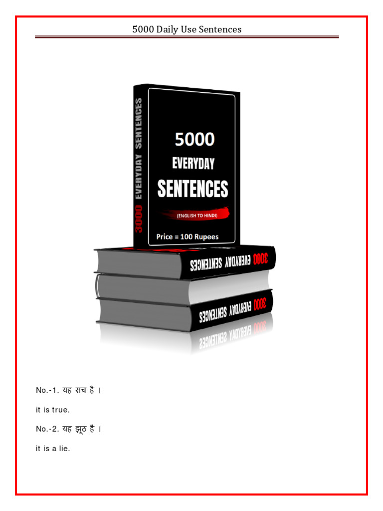 5000 Daily Use English Sentences PDF | PDF
