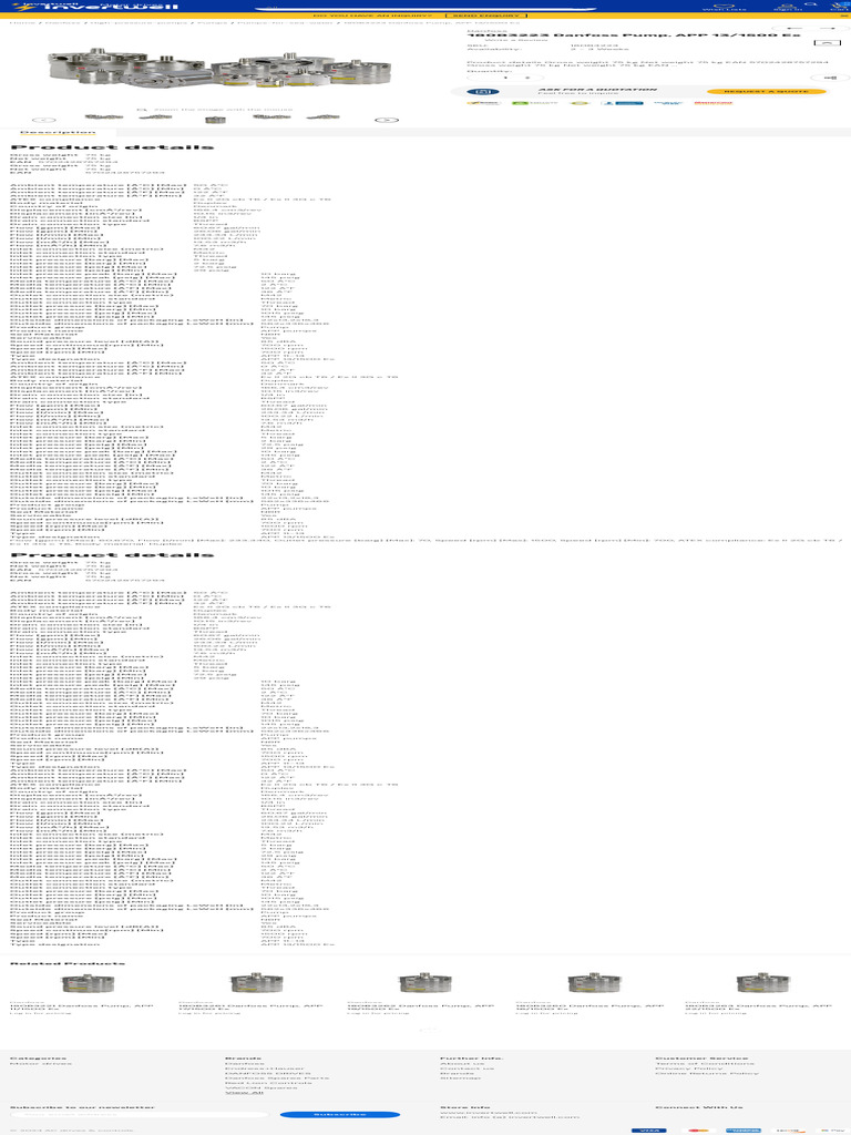 180B3223 Danfoss Pump, APP 13 - 1500 Ex - AC Drives & Controls | PDF | Pressure