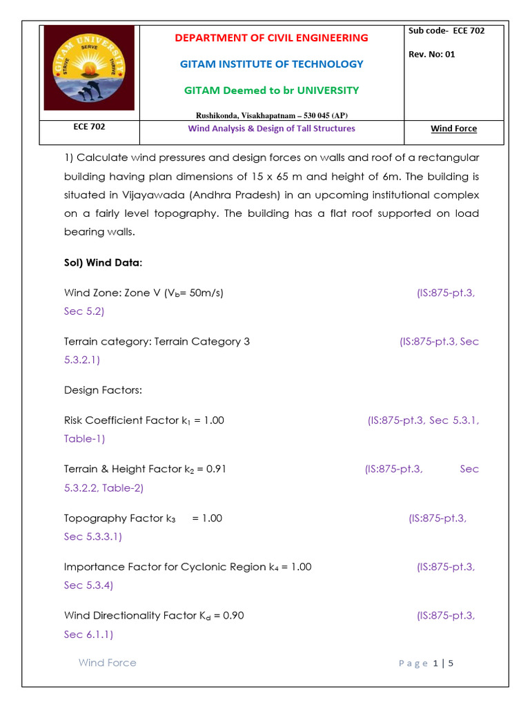 Wind Force | PDF | Applied And Interdisciplinary Physics | Continuum Mechanics