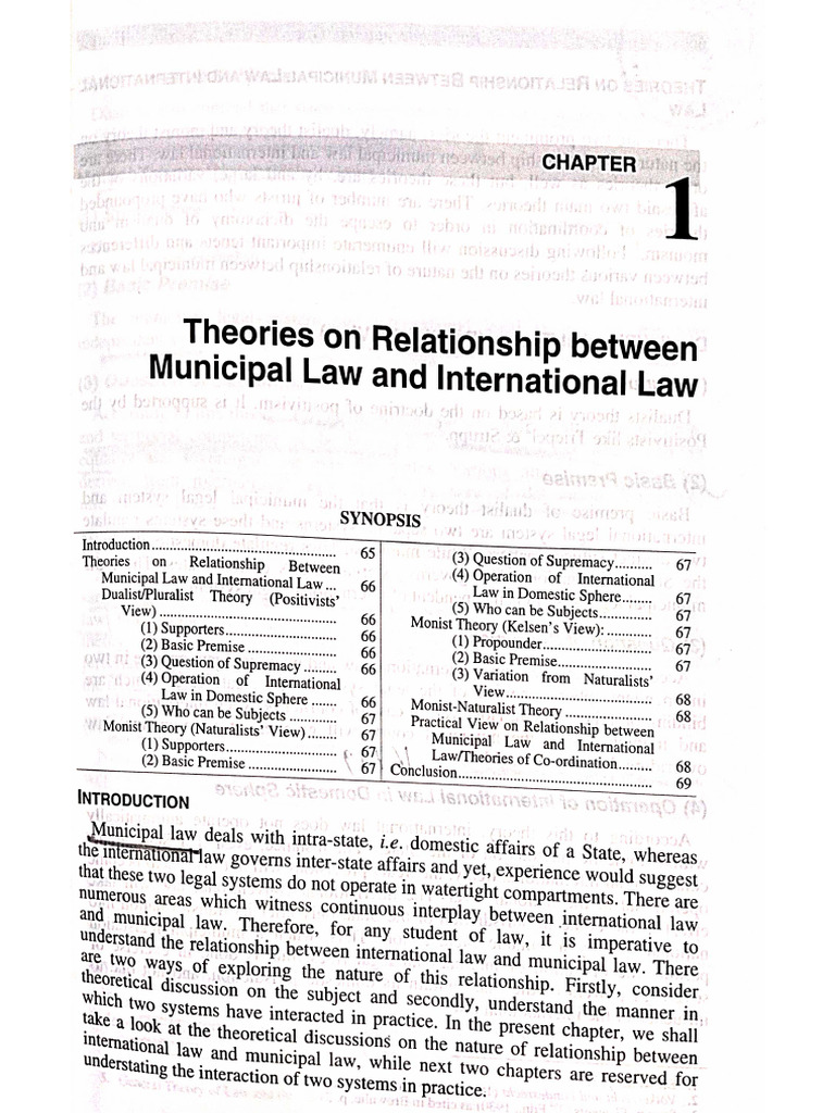 1e Relationship Between International and Municipal Law | PDF