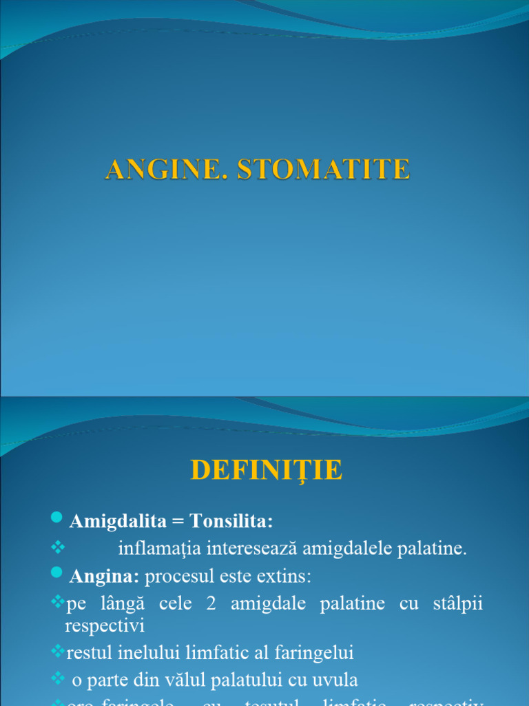 Angine Stomatite | PDF