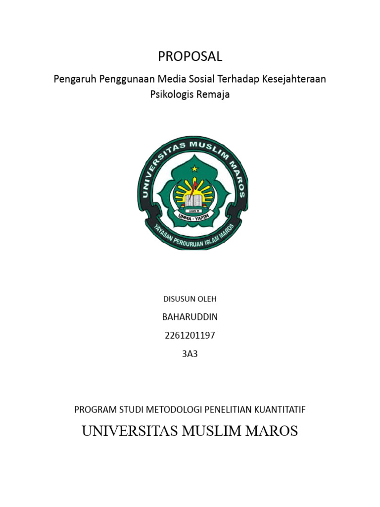 Proposal | PDF | Sains & Matematika
