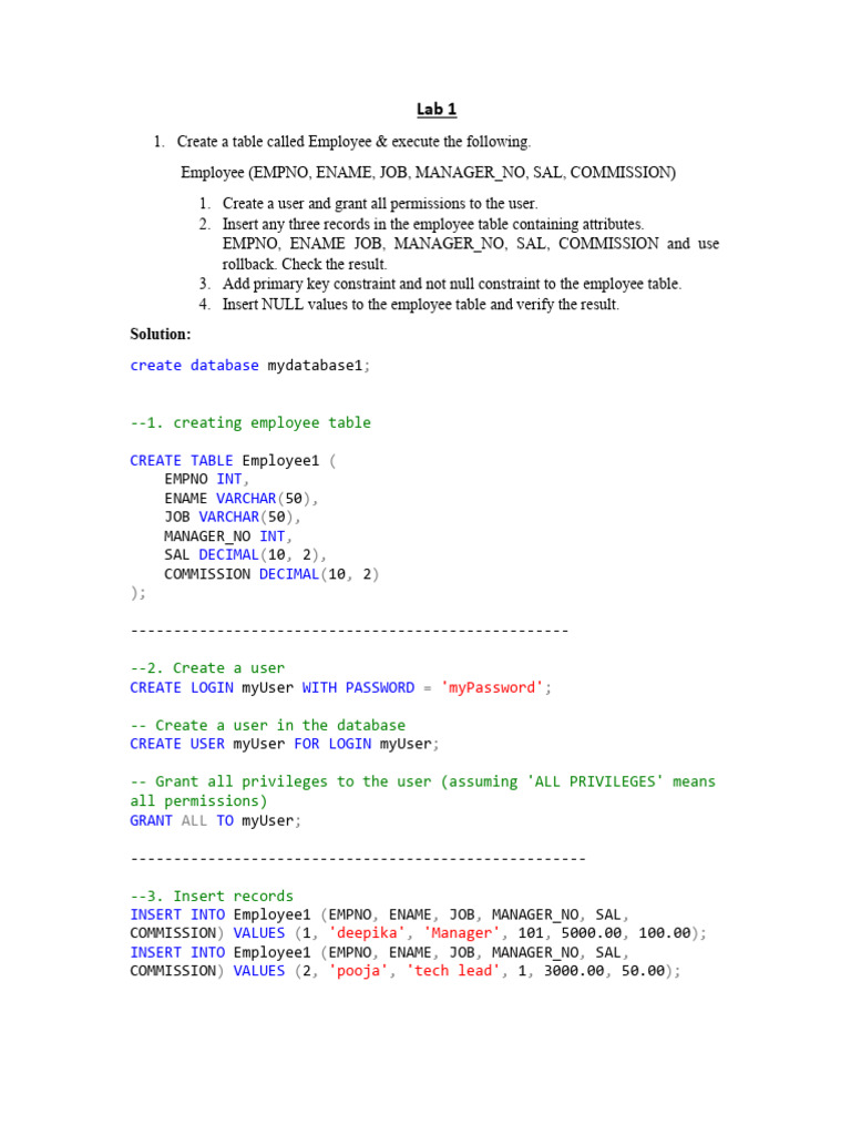 Lab 1 | PDF | Teaching Methods & Materials | Computers