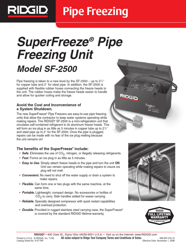 SF-2500 | PDF | Pipe (Fluid Conveyance) | Refrigerator