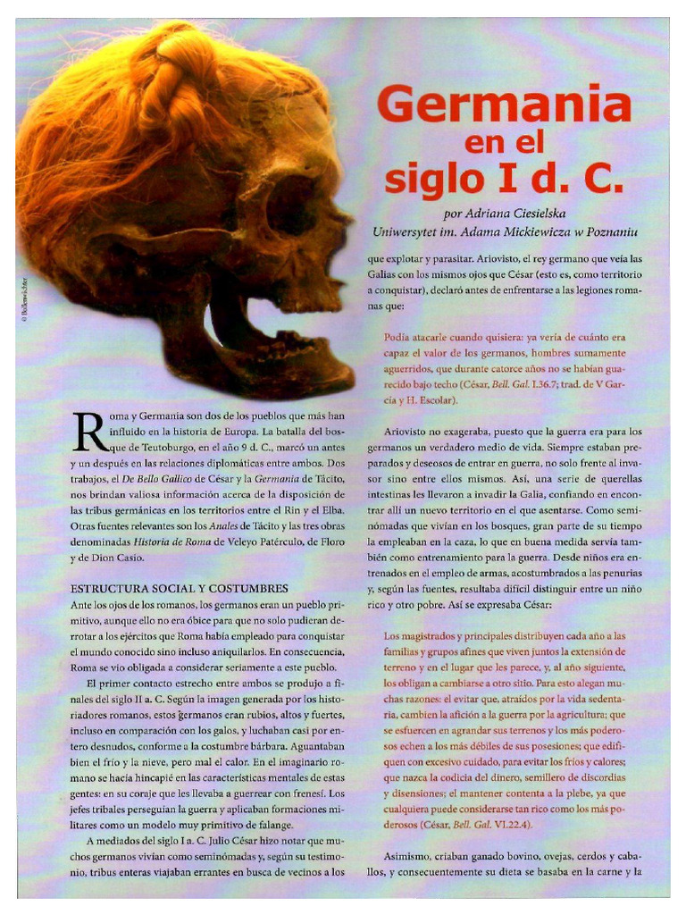 Germania en El Siglo I D.C. | PDF