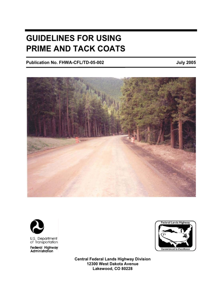 2005 - FHWA - Guidelines For Using Prime and Tack Coats | PDF ...